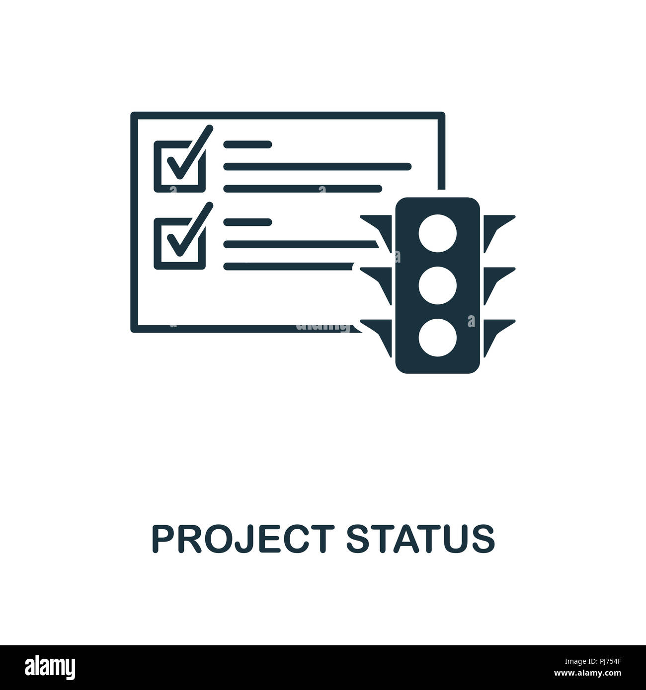 Projekt Status Symbol. Monochrom Design aus der Sammlung. UI. Pixel ...