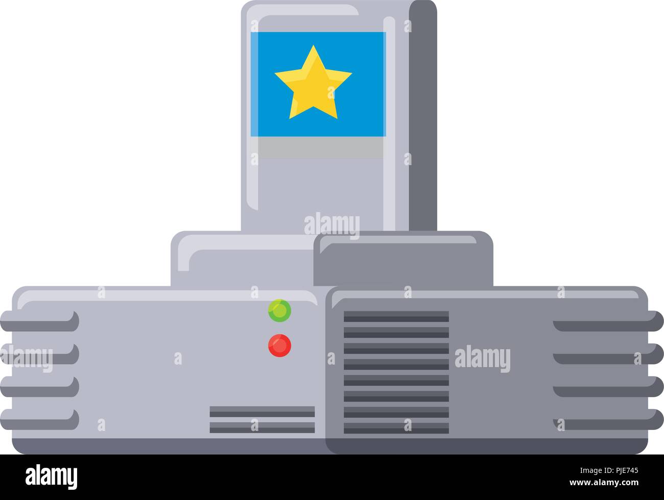 Retro Game Konsole und casette Symbol auf weißem Hintergrund, Vector ...