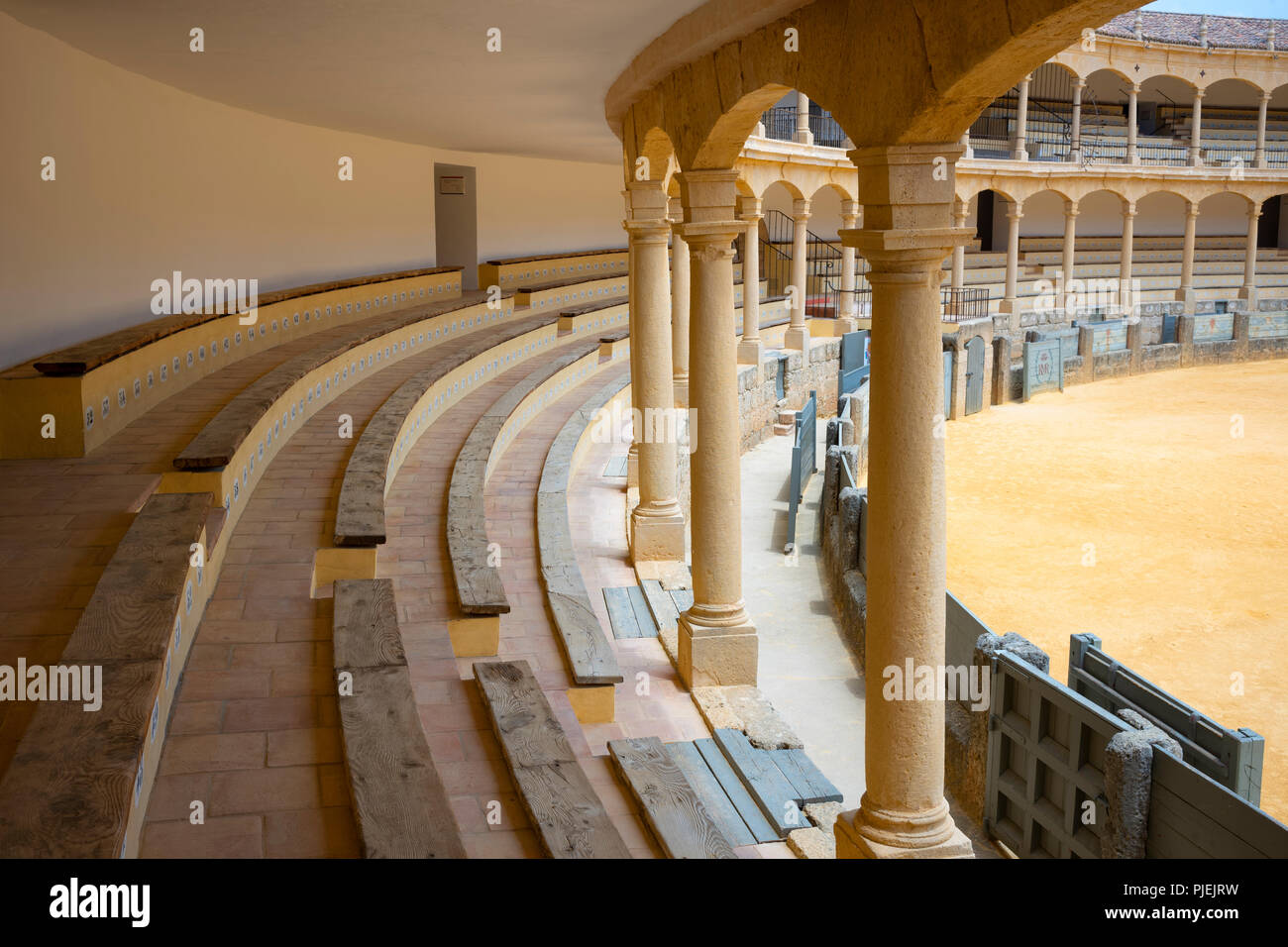 Die Plaza de Toros de Ronda in Ronda, Spanien, die erste Stierkampf ...