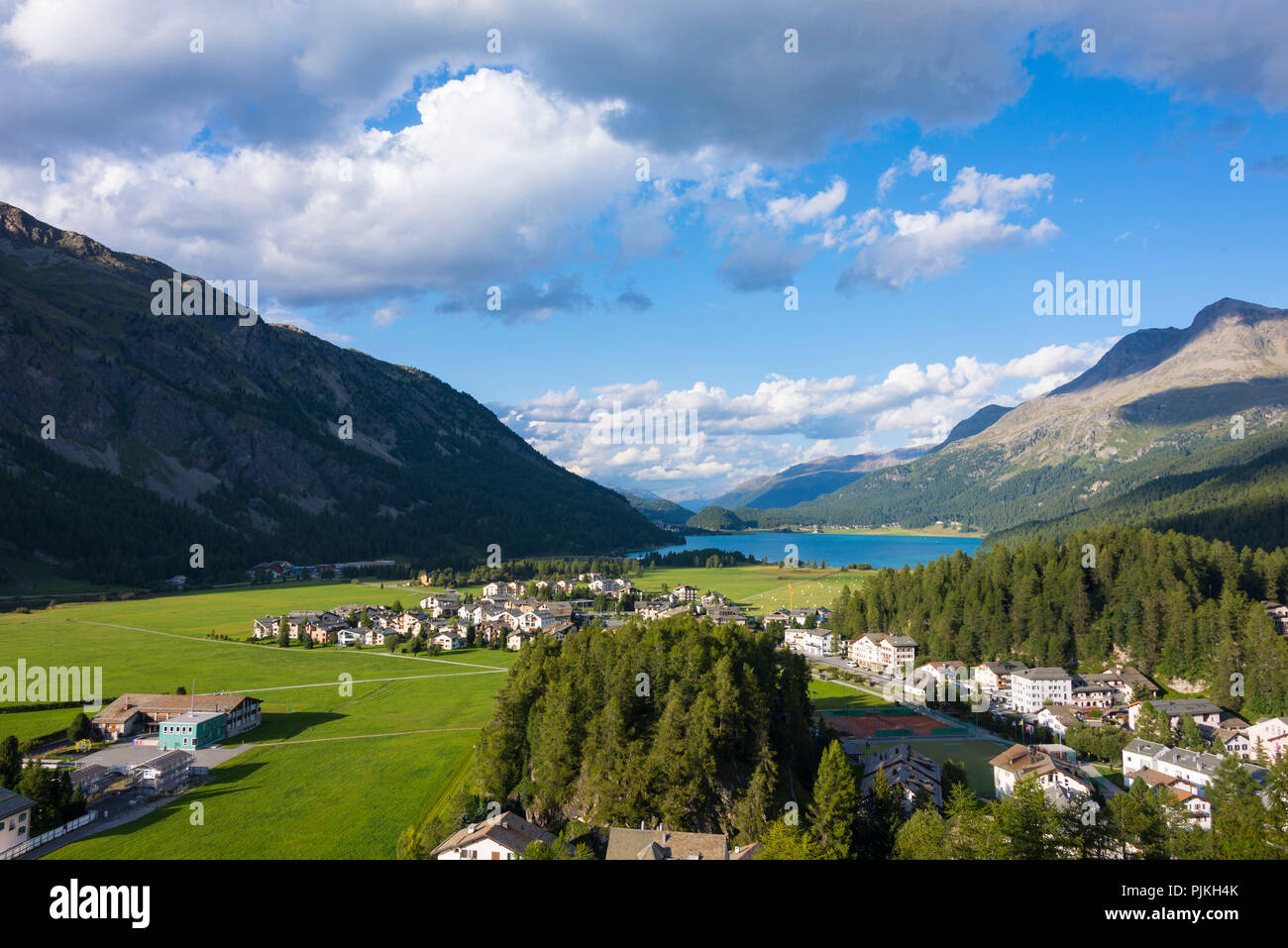 Village Sils Maria Lake Sils Stockfotos und -bilder Kaufen - Alamy