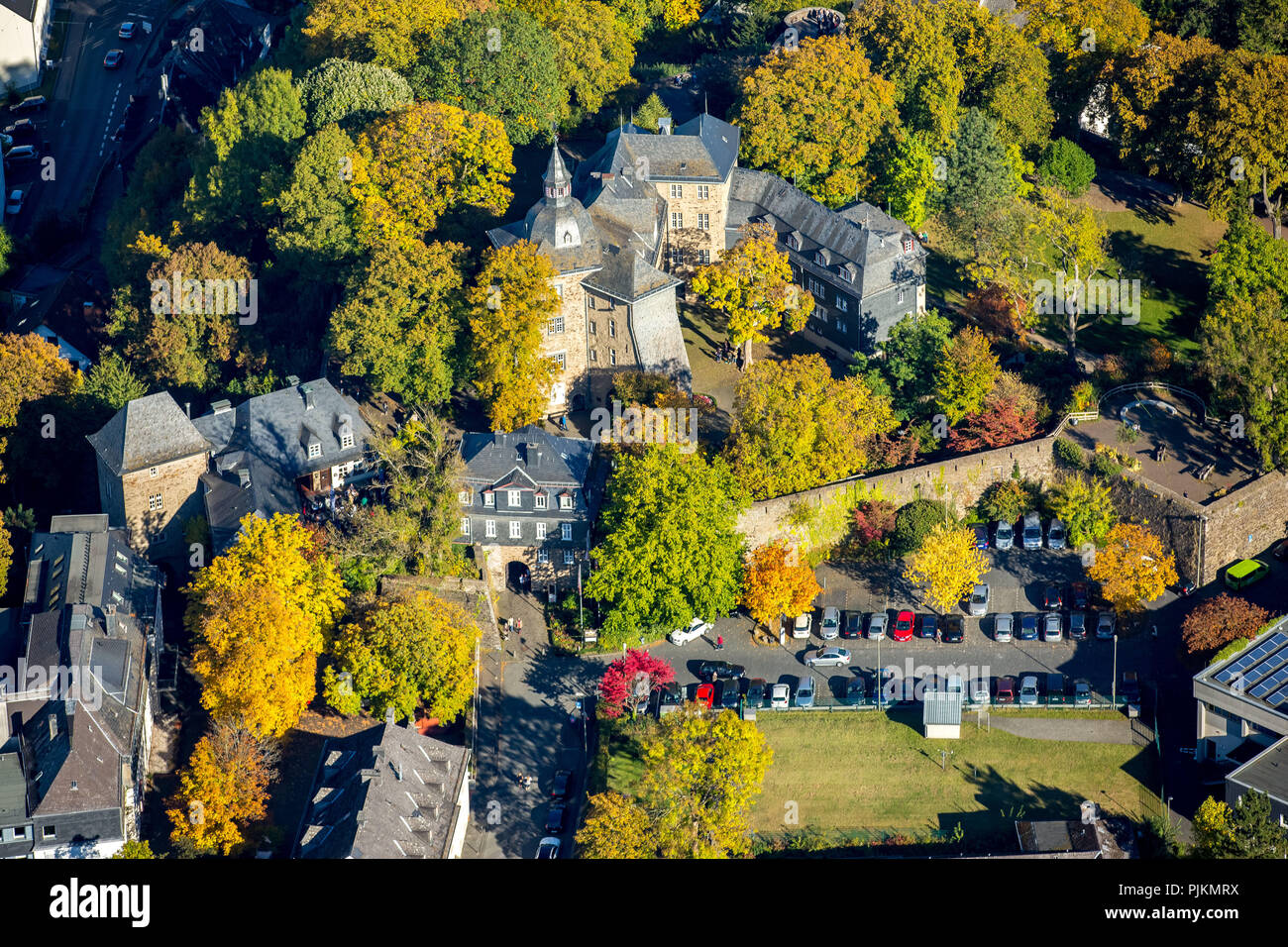 Luftaufnahme, Obere Burg, Schloss, Siegen Siegerland Museum, Schloss ...