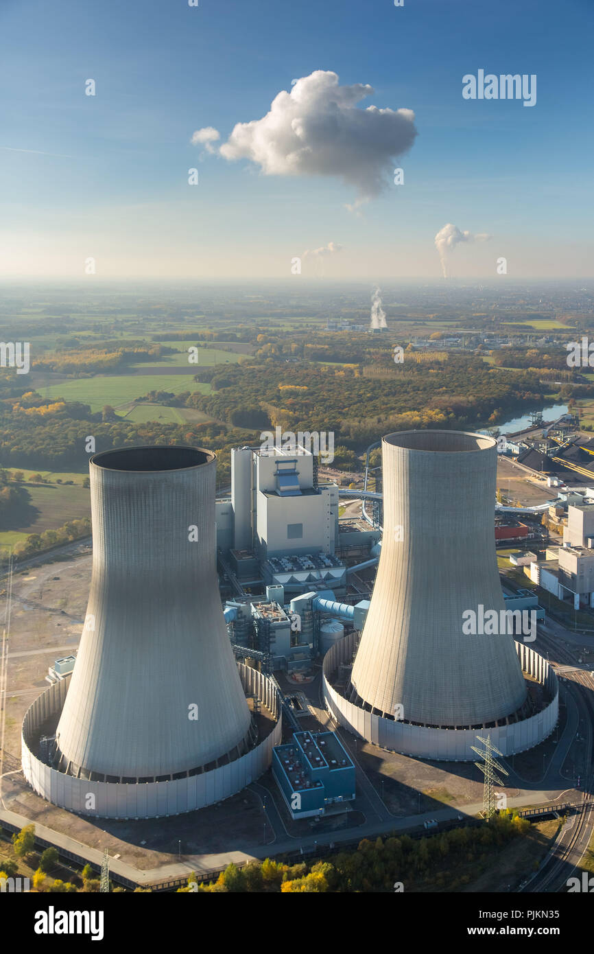 Luftaufnahme, Kraftwerk Westfalen, RWE Power, INNOGY, Kohlekraftwerk ...