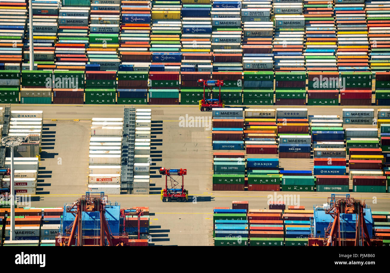 Gantry Gabelstapler, Container, Transporter, containerhafen Hamburg ...