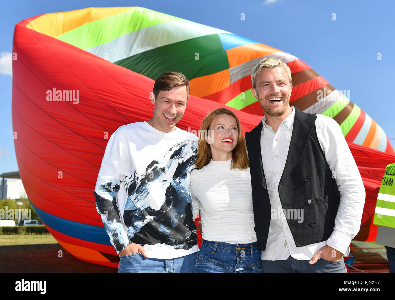 Hamburg, Deutschland. 08 Sep, 2018. Die Schauspieler David Kross (L-R ...