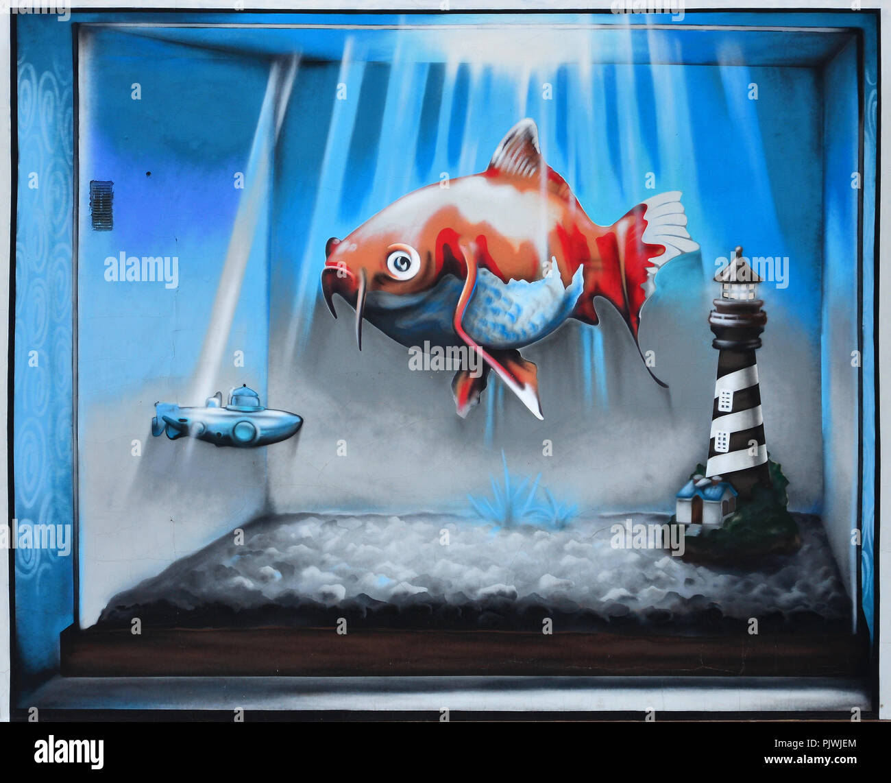 Fisch Graffiti Stockfotos und -bilder Kaufen - Seite 2 - Alamy