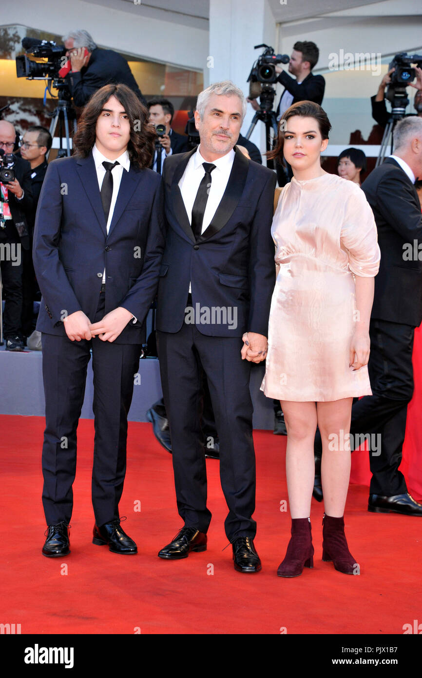 Venedig, Italien. 8. September 2018. Olmo Teodoro Cuaron, Alfonso ...