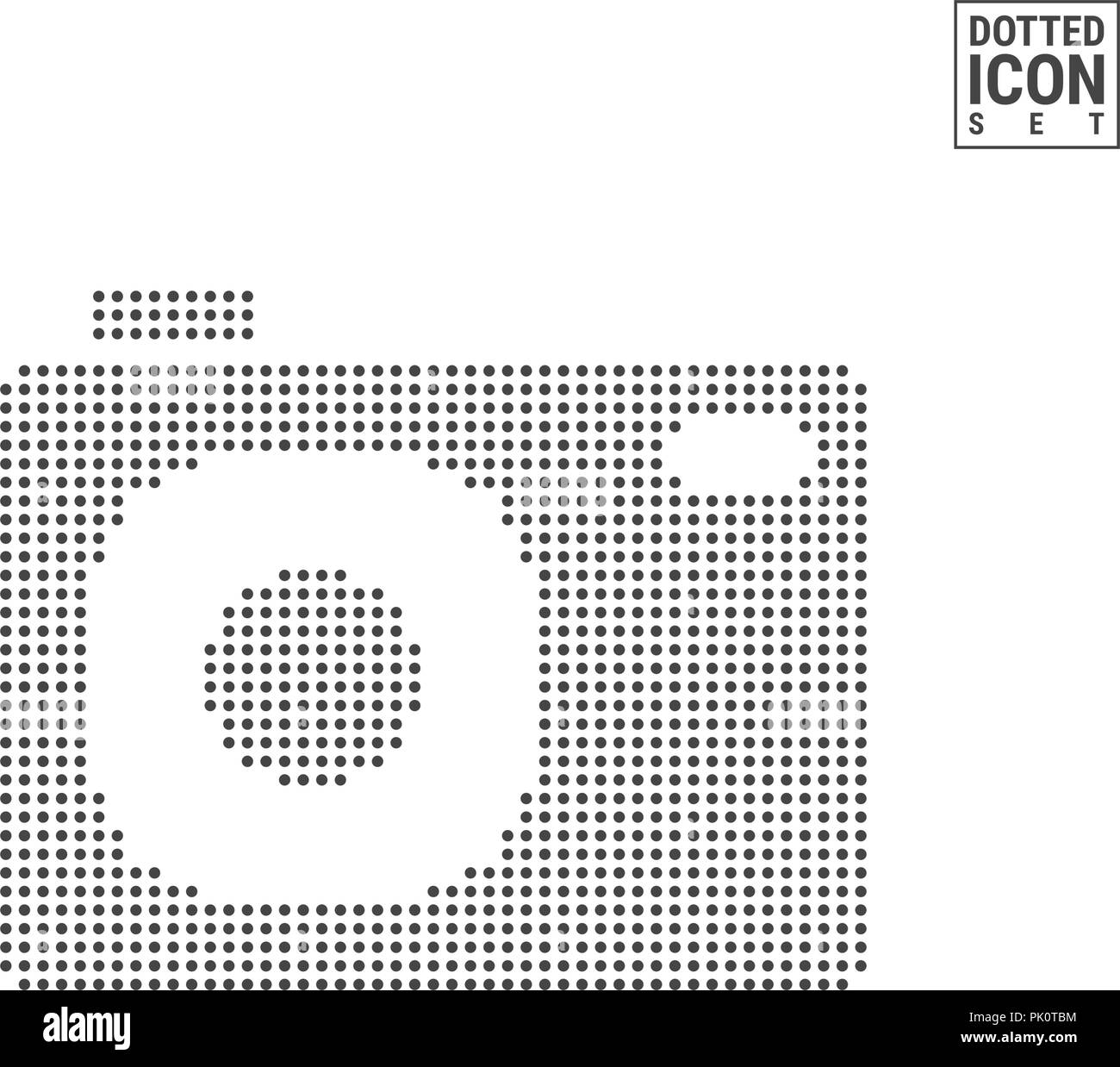 Foto Kamera Dot Pattern Symbol. Snapshot gepunktete Symbol isoliert auf ...