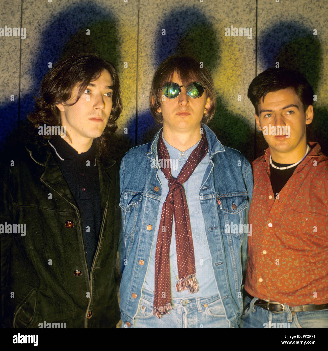 Talk Talk (L-R): Lee Harris, Mark Hollis, Paul Webb im November 1984 in ...