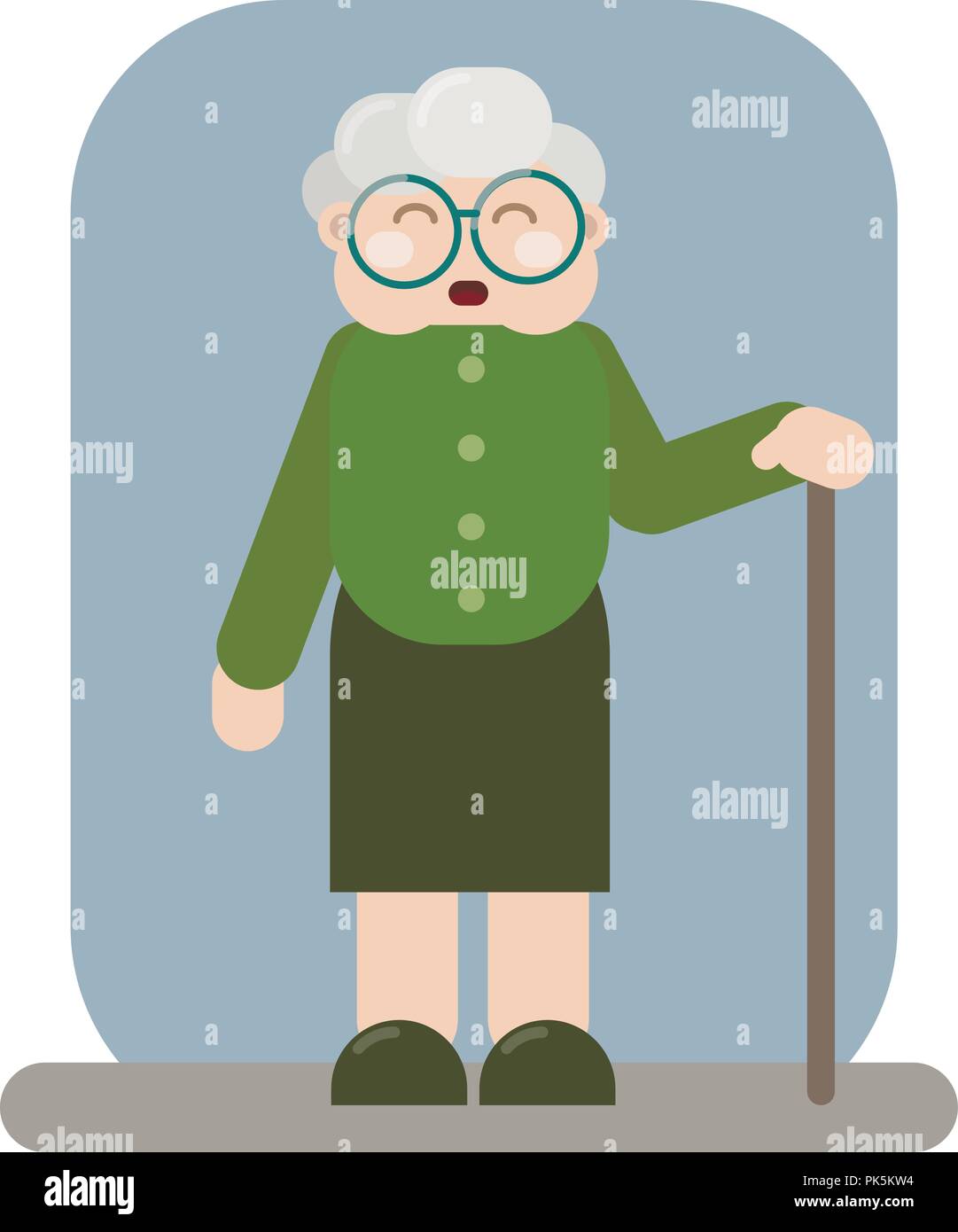 Senior cane cartoon illustration -Fotos und -Bildmaterial in hoher ...