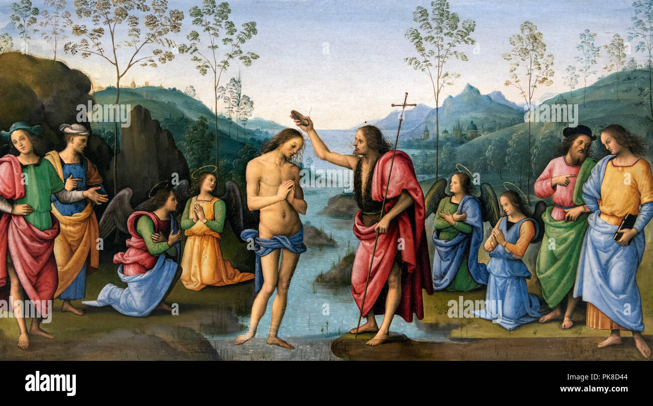 Die Taufe Christi von Pietro Perugino (Pietro Vannucci: c 1495 1450 ...