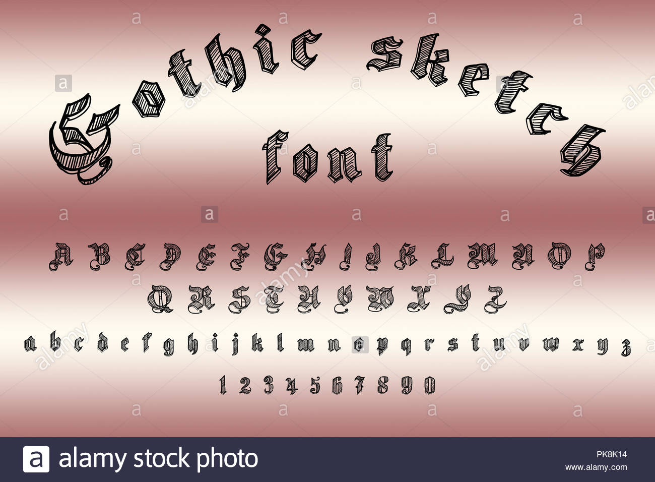 Gotisches Alphabet Stockfotos & Gotisches Alphabet Bilder - Alamy