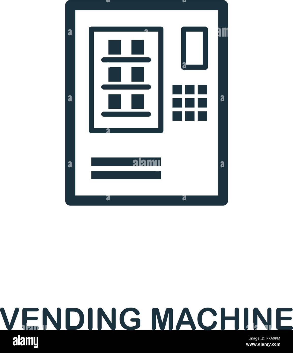 Vending Machine Symbol. Schwarzweiß-Design von Stadt Elemente Sammlung ...