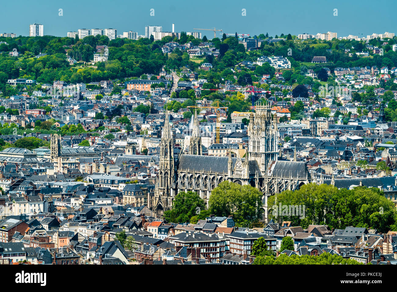 Aerial View Of Rouen Stockfotos und -bilder Kaufen - Alamy