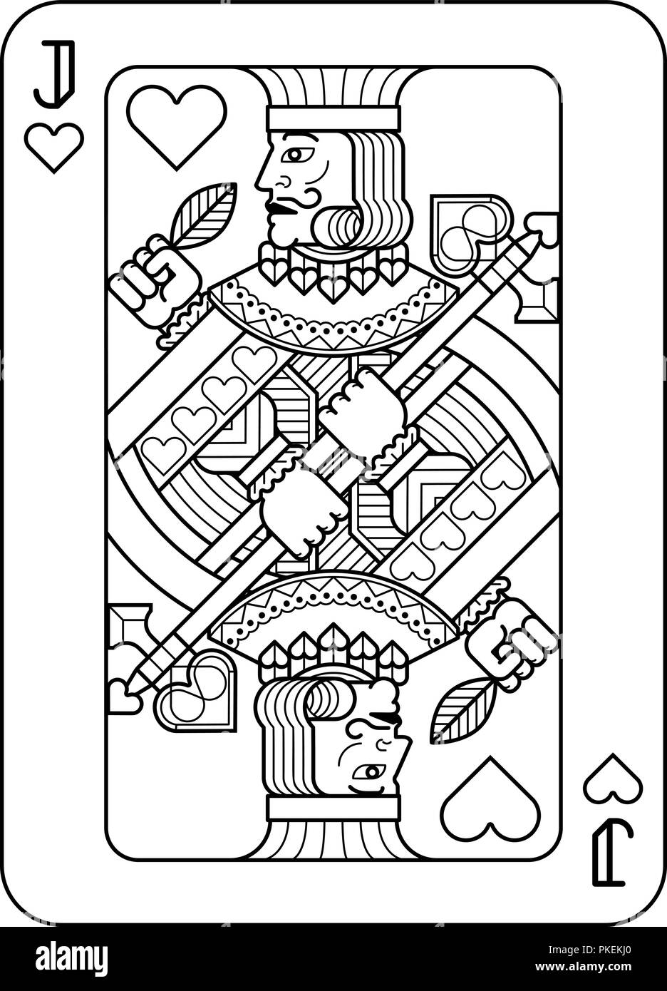 Vintage playing card jack Schwarzweiß-Stockfotos und -bilder - Alamy