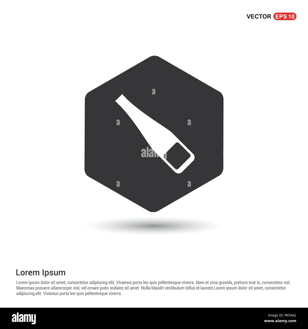 Flaschen Symbol Hexa weißen Hintergrund Symbol Vorlage - Gratis Vektor ...