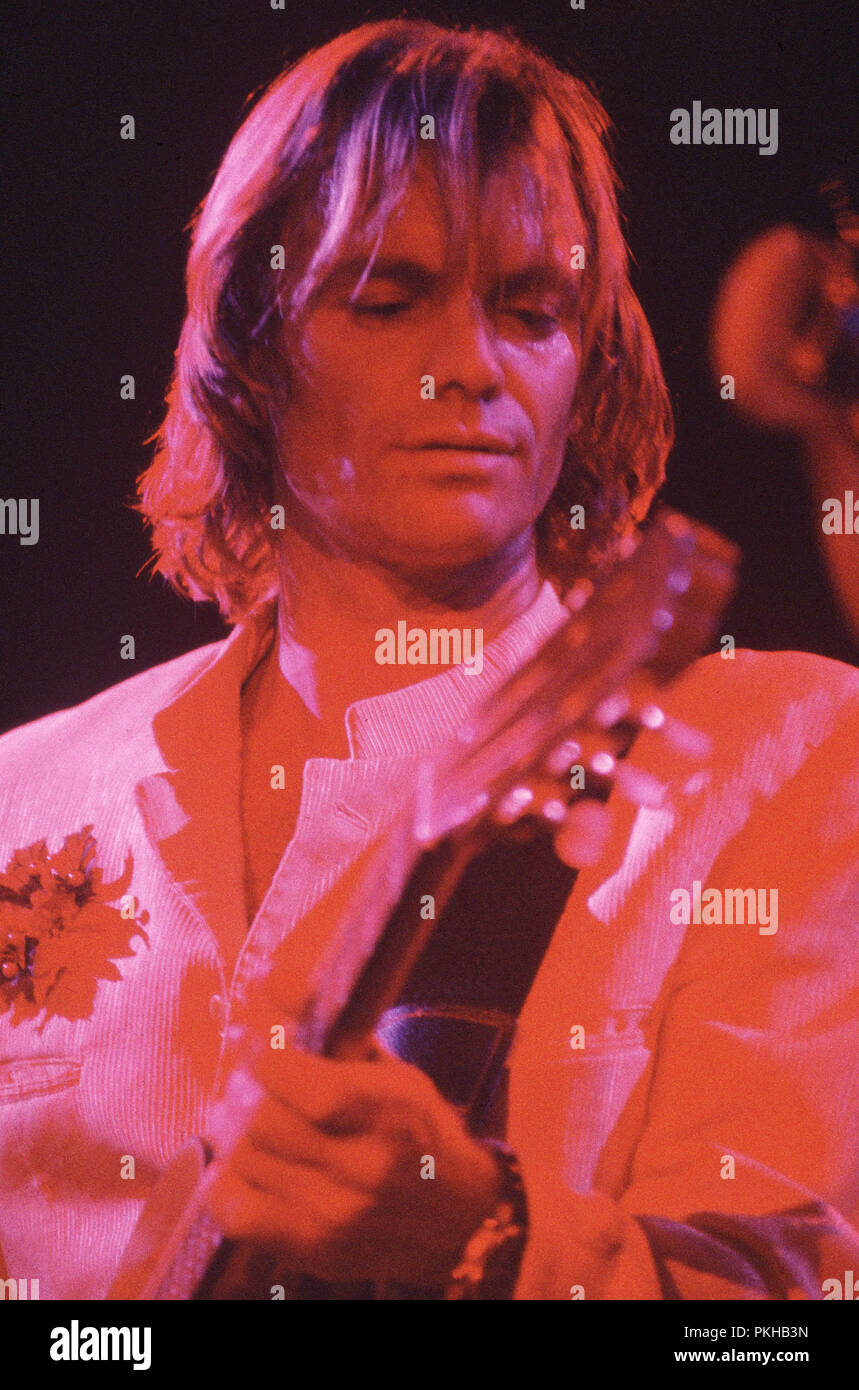 London. Sting (Gordon Sumner) CBE auf der Bühne in den 1980er Jahren ...