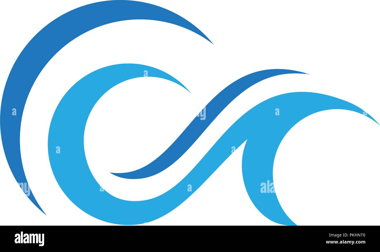 Wasser Wellen Symbol Vektor Grafik Design logo Stock-Vektorgrafik - Alamy