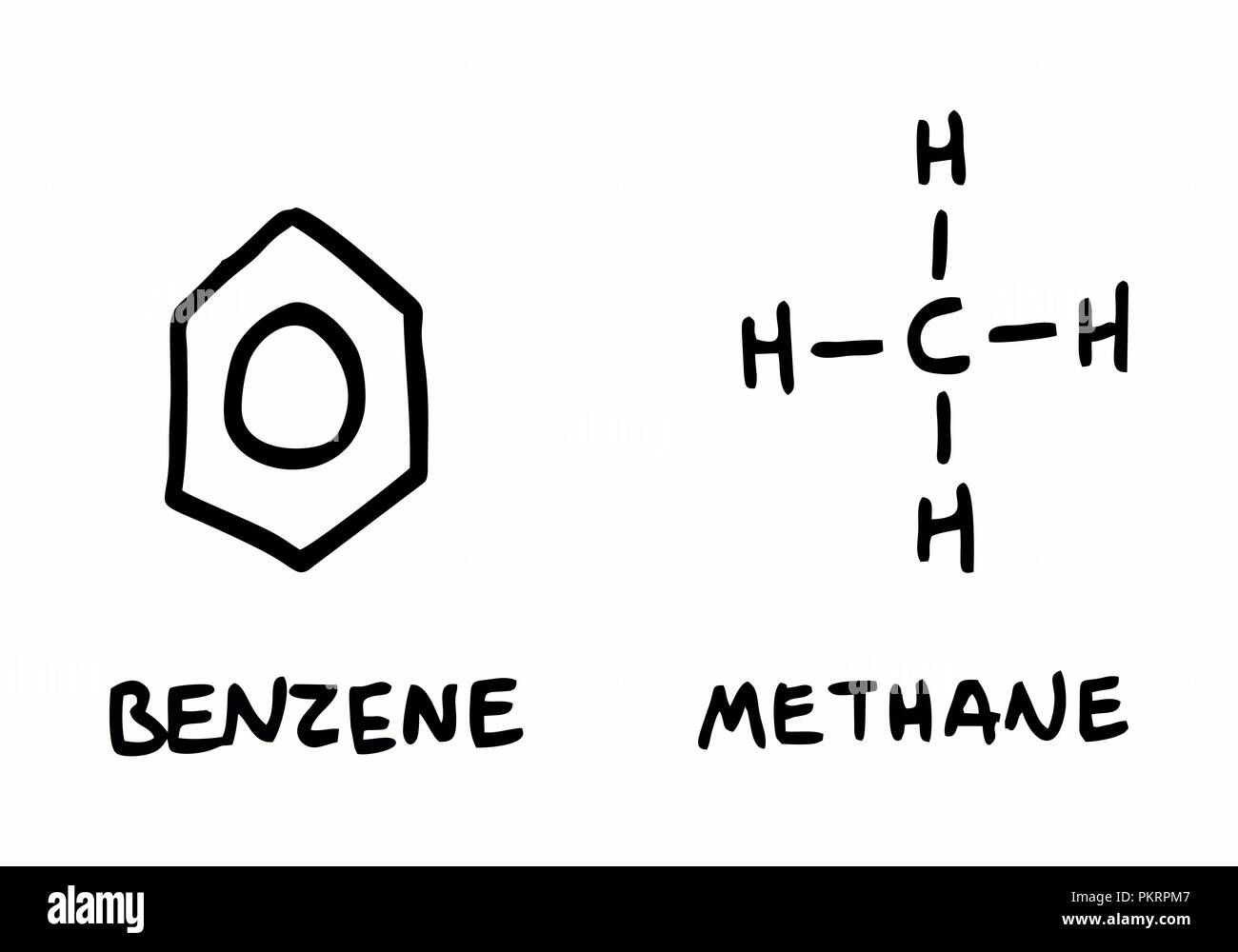 Strukturformel von benzol Schwarzweiß-Stockfotos und -bilder - Alamy