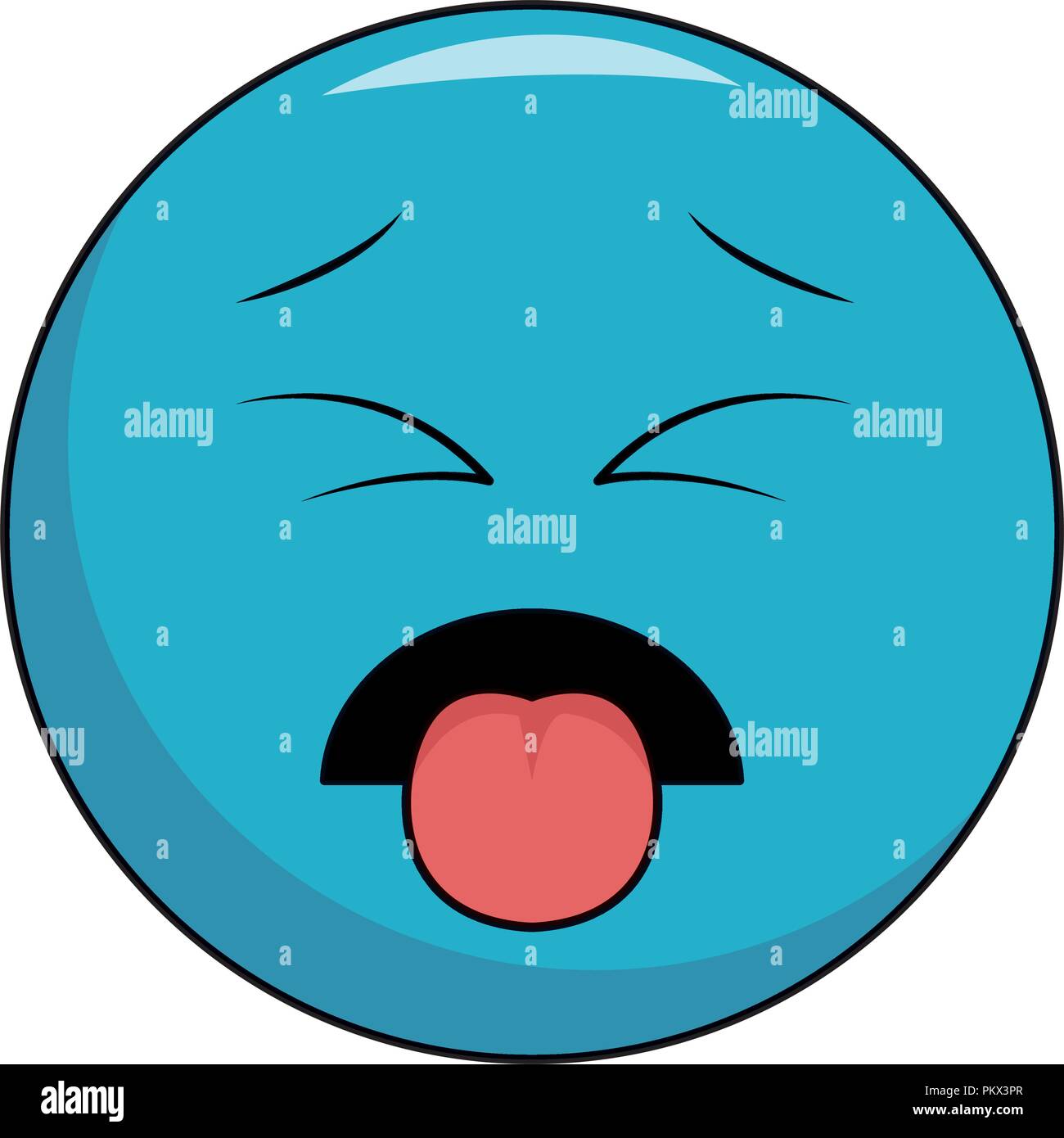 Ekel emoticon Chat Stock-Vektorgrafik - Alamy