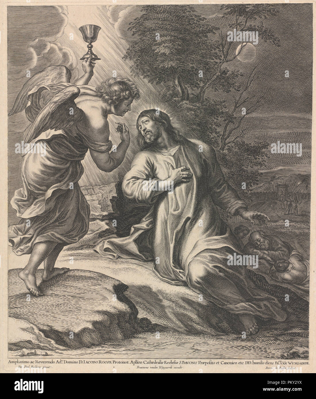 Christus auf dem Ölberg. Abmessungen: Platte: 23,5 x 27 cm (9 1/4 x 10 ...