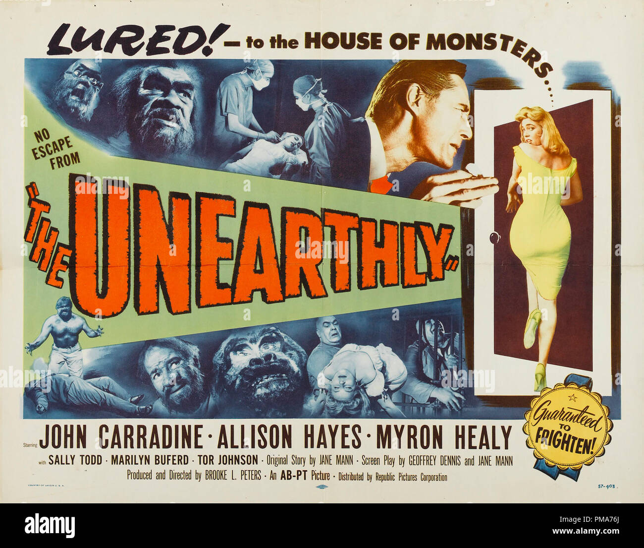 "Das Unheimliche" (1957), Republik Bilder Poster John Carradine Datei ...