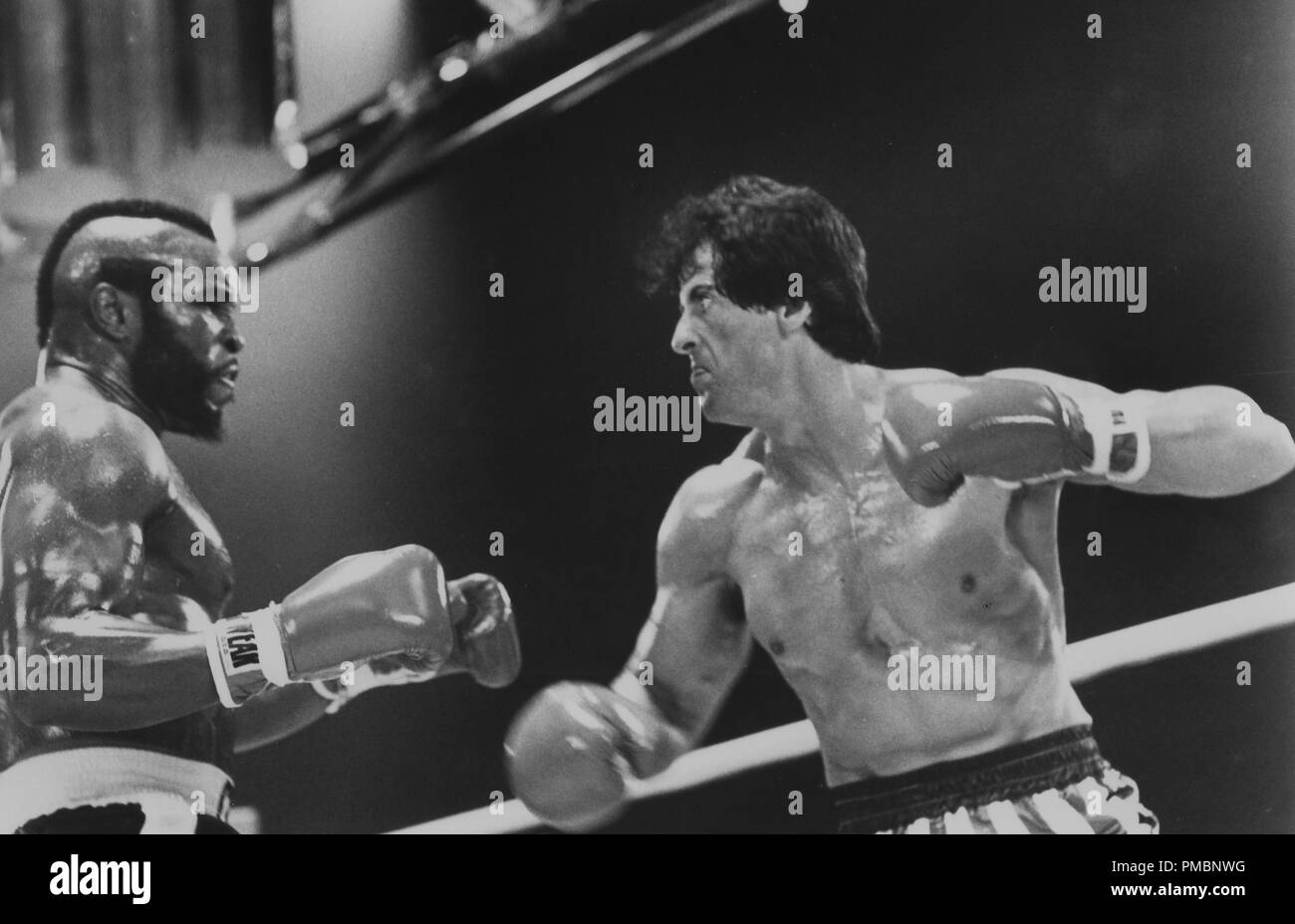 Sylvester Stallone als Rocky Balboa und Herr T als Clubber Lang in ...