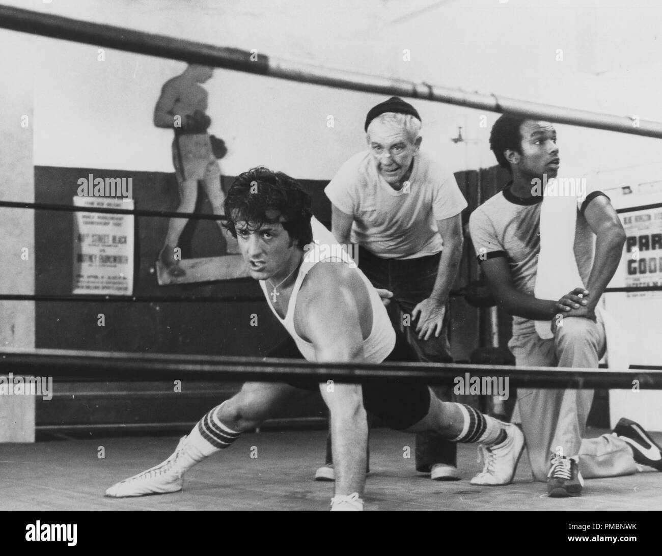 Sylvester Stallone als Rocky Balboa und Burgess Meredith als Mickey in ...