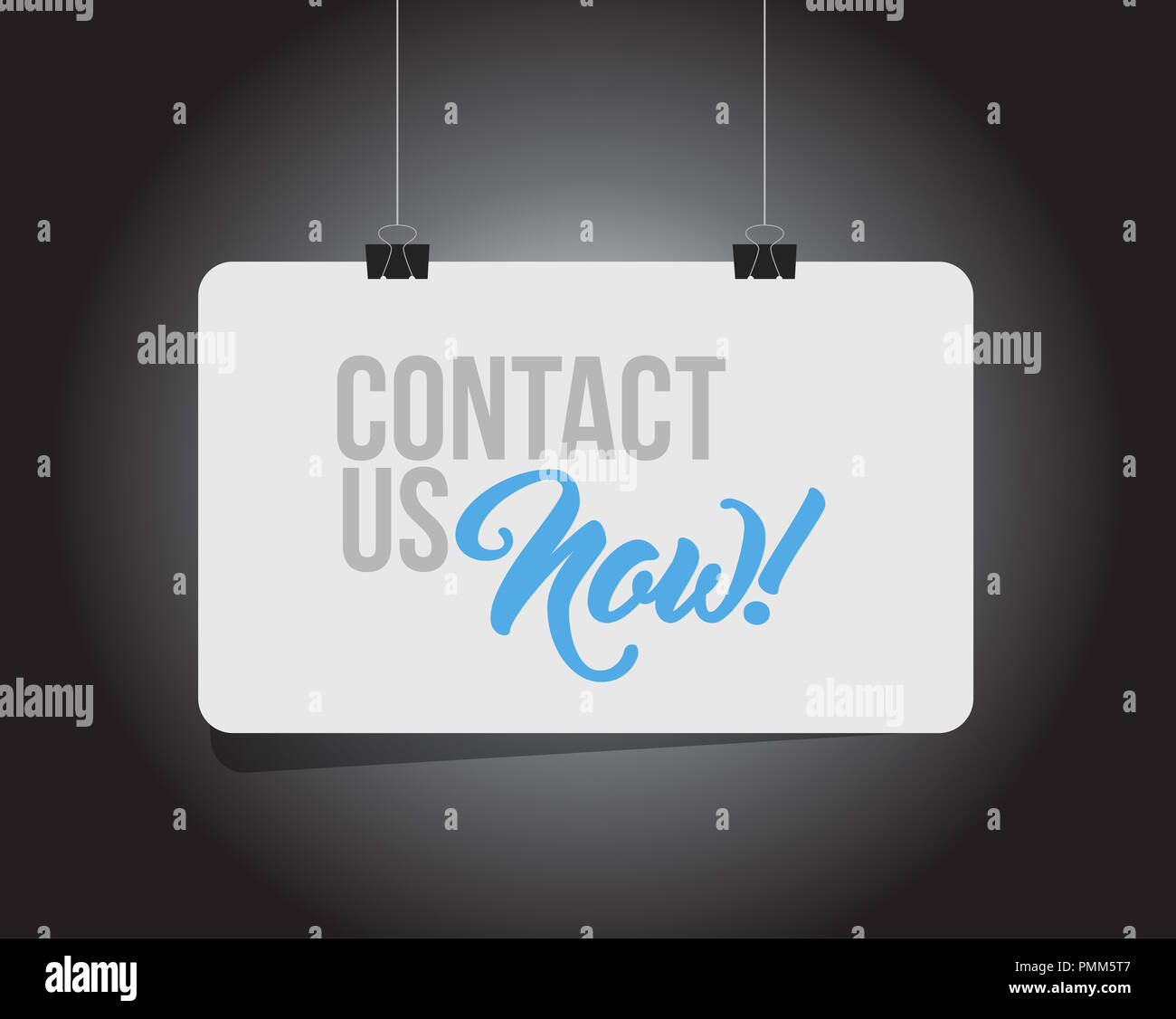 Kontaktieren Sie uns jetzt, um den Text des Banners isoliert über einen schwarzen Hintergrund ...