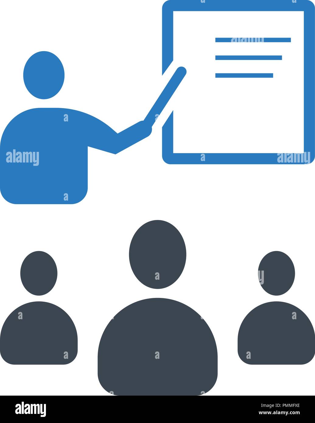 Klassenzimmer Symbol Vektor - Die Ausbildung icon-Lehrer und Lerner ...