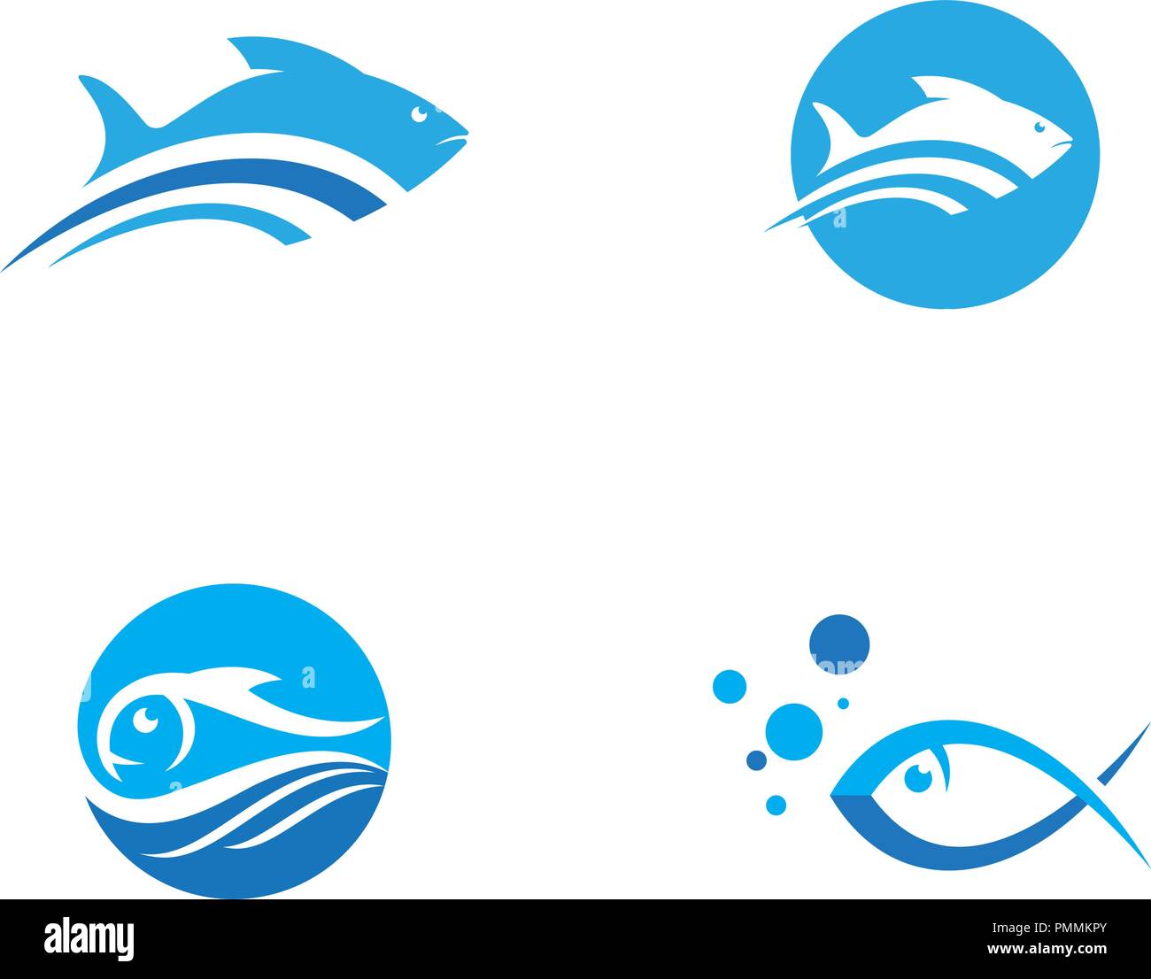 Fish logo Stock-Vektorgrafiken kaufen - Alamy