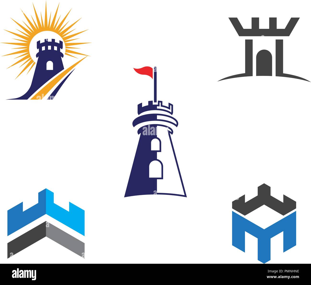 Festung logo Stock-Vektorgrafiken kaufen - Alamy