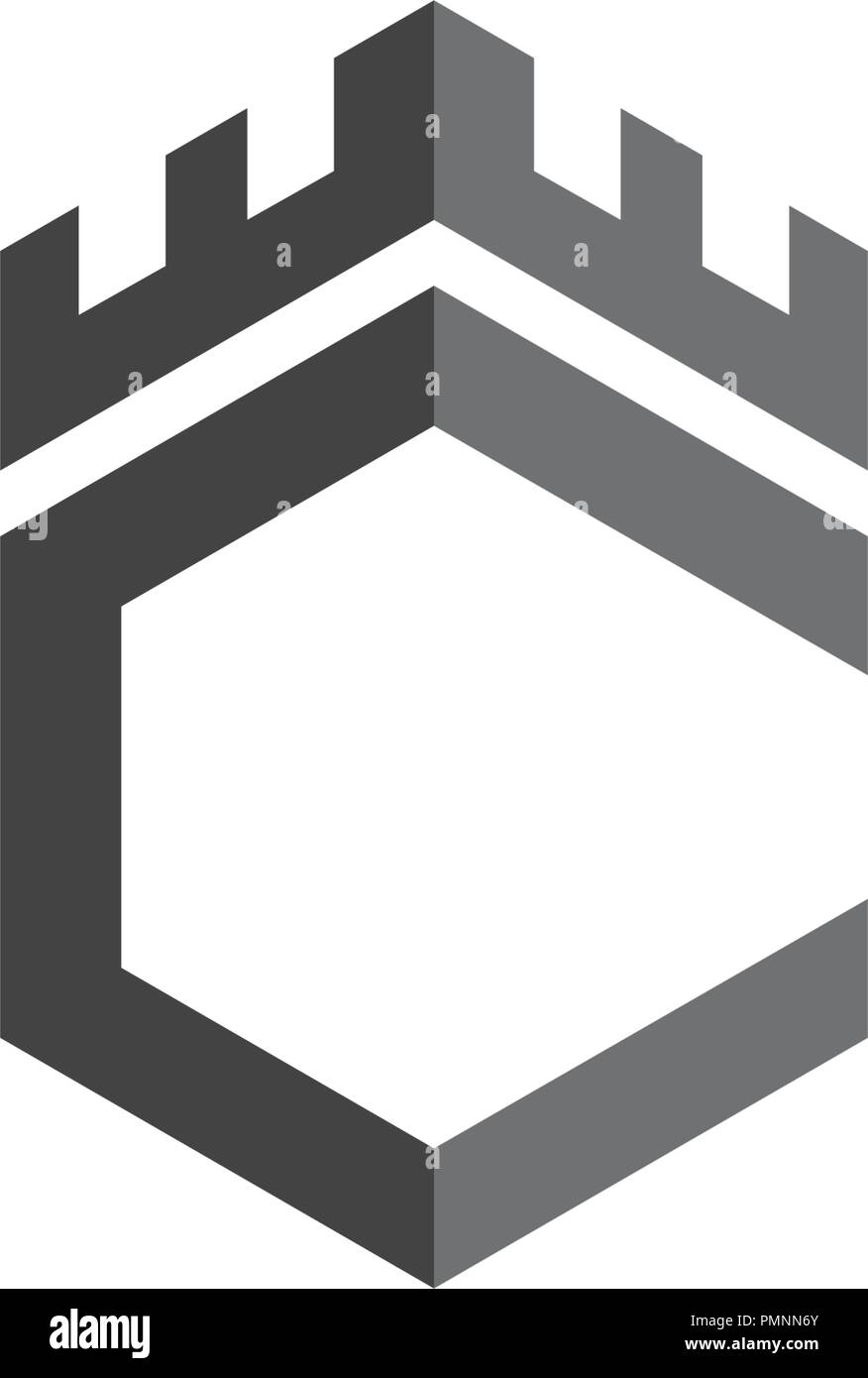 Burg vector illustration symbol Logo Template Design Stock-Vektorgrafik ...