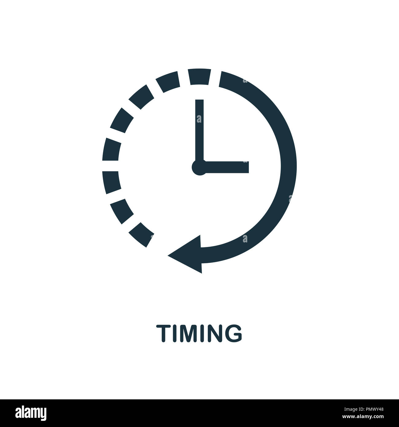 Timing Symbol. Schwarzweiß-Design von Business Collection. UI. Pixel ...