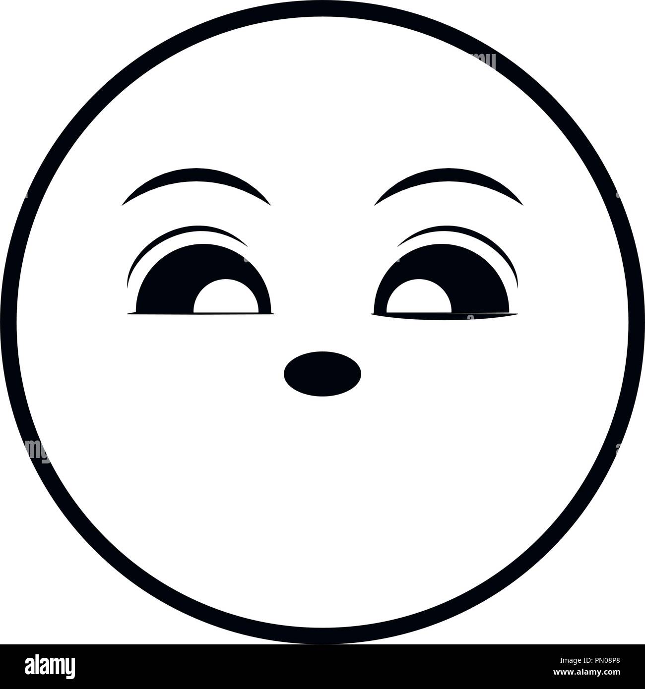 Smiley thin line smiley face Vector Illustration Stock-Vektorgrafik - Alamy