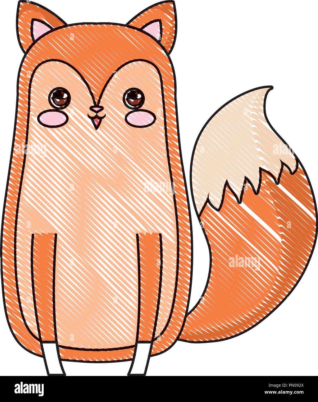 Cartoon Fox Sitting Stockfotos und -bilder Kaufen - Alamy