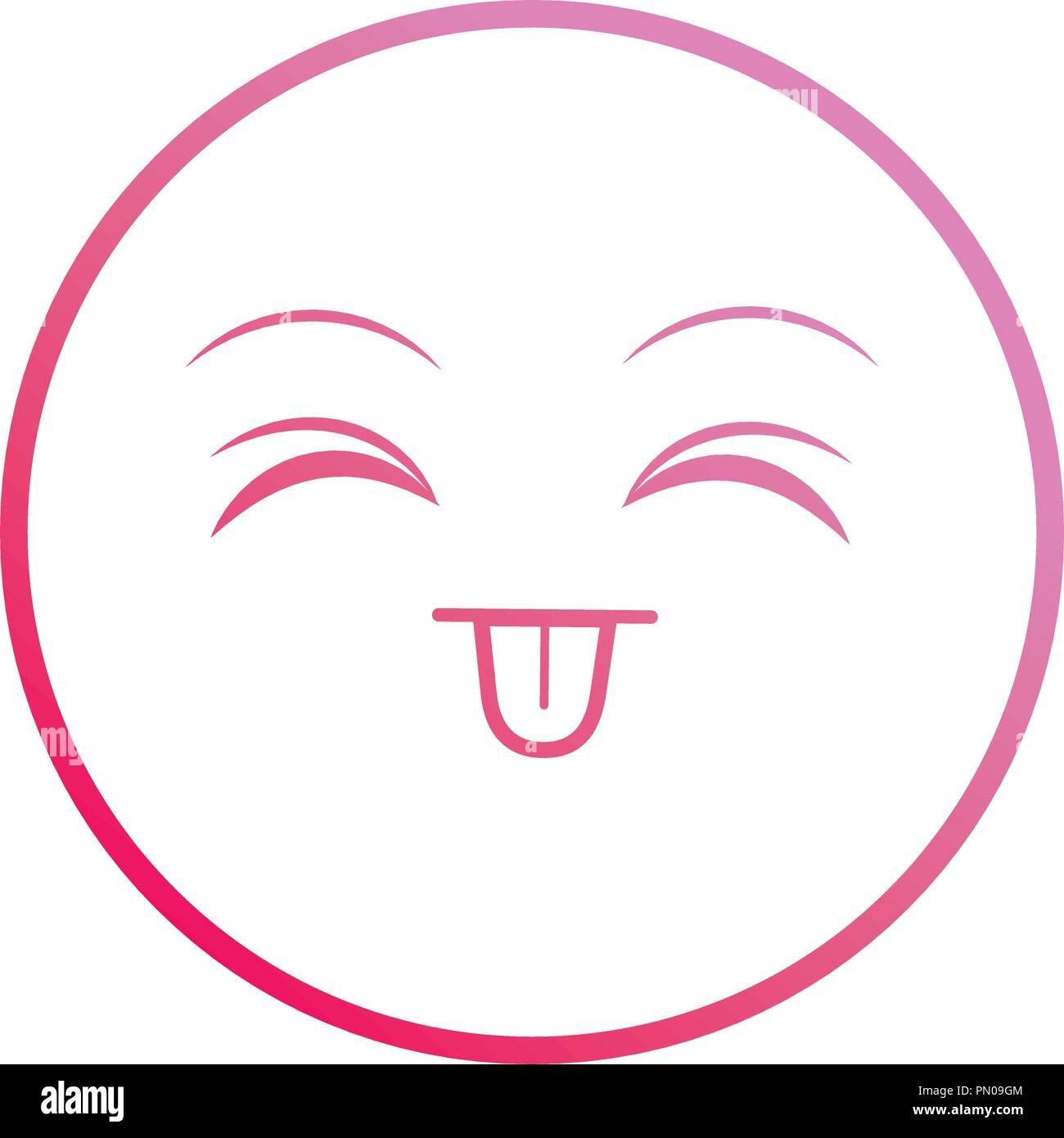 Smiley mit herausgestreckter Zunge smiley face Vector Illustration neon ...