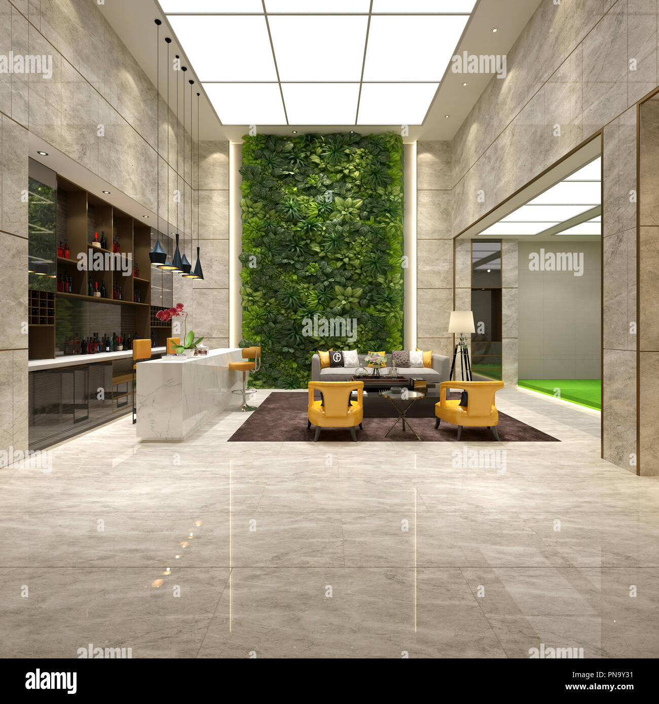 Modern hotel reception -Fotos und -Bildmaterial in hoher Auflösung – Alamy