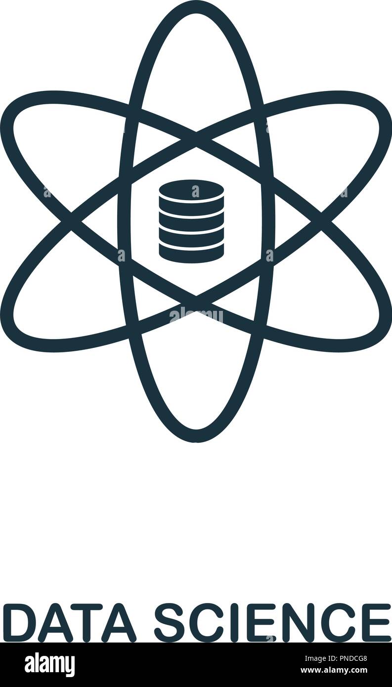 Daten Wissenschaft Symbol. Schwarzweiß-Design von großen Sammlung von ...