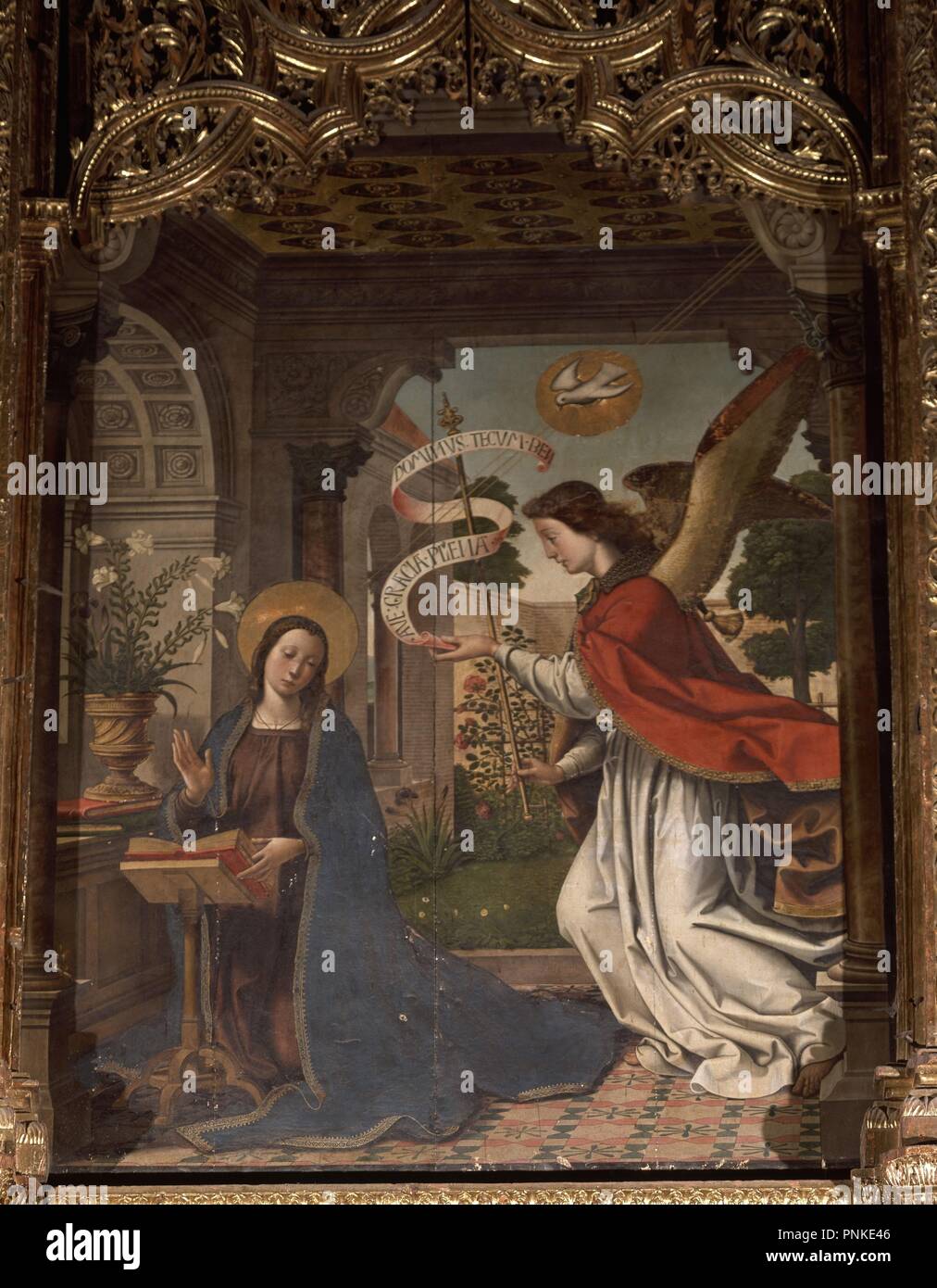 RETABLO MAYOR LAS MEJORES DE LA ANUNCIACION - SIGLO XVI. Autor: BORGOÑA ...