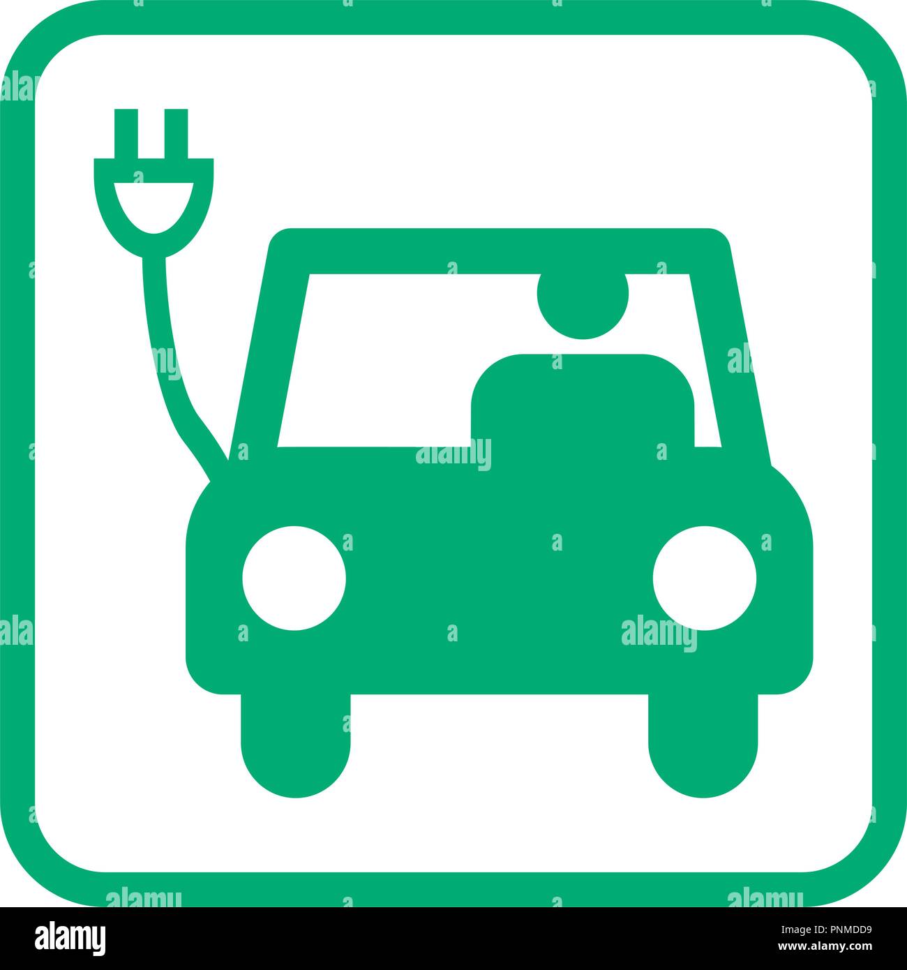 Elektroauto Piktogramm icon Vector Illustration Stock-Vektorgrafik - Alamy