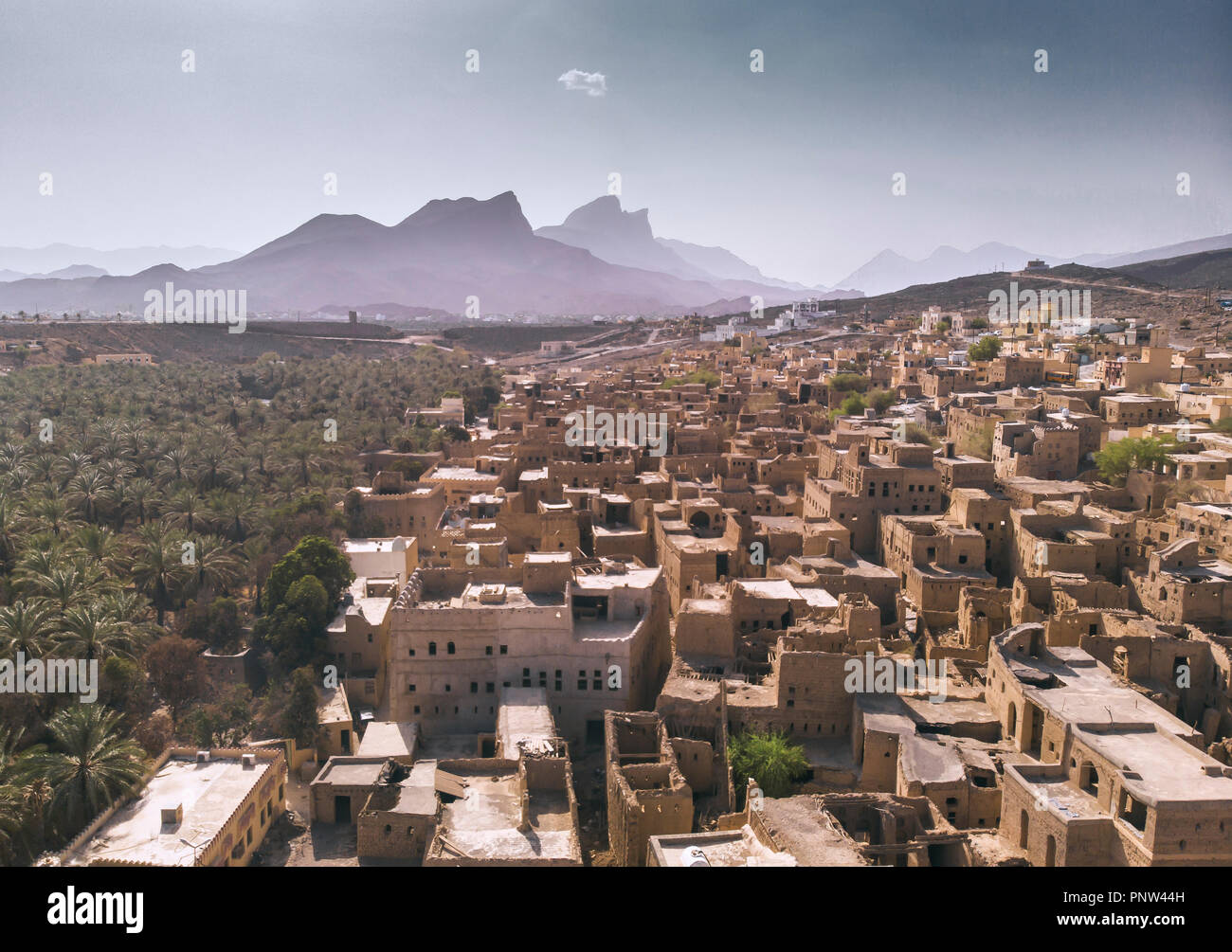Altstadt Al Hamra und seinem Datum Plantage in Oman Stockfotografie - Alamy