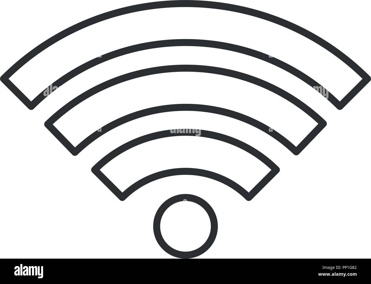 Wlan Symbol Symbol auf weißem Hintergrund, Vector Illustration Stock ...