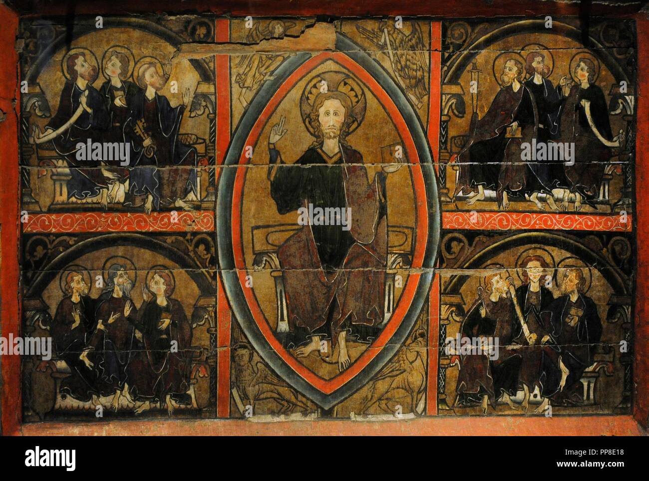 Norwegen. Im Mittelalter. Altar frontal. Christ in der Majestät ...