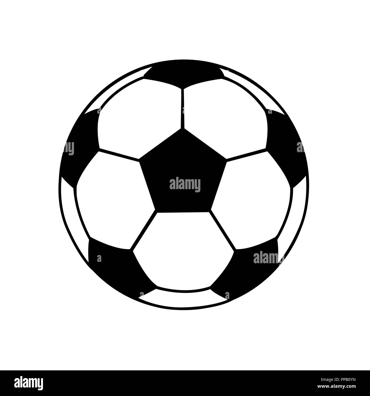 Fußball-ball Symbol auf weißem Hintergrund Fußball Piktogramm Vektor ...