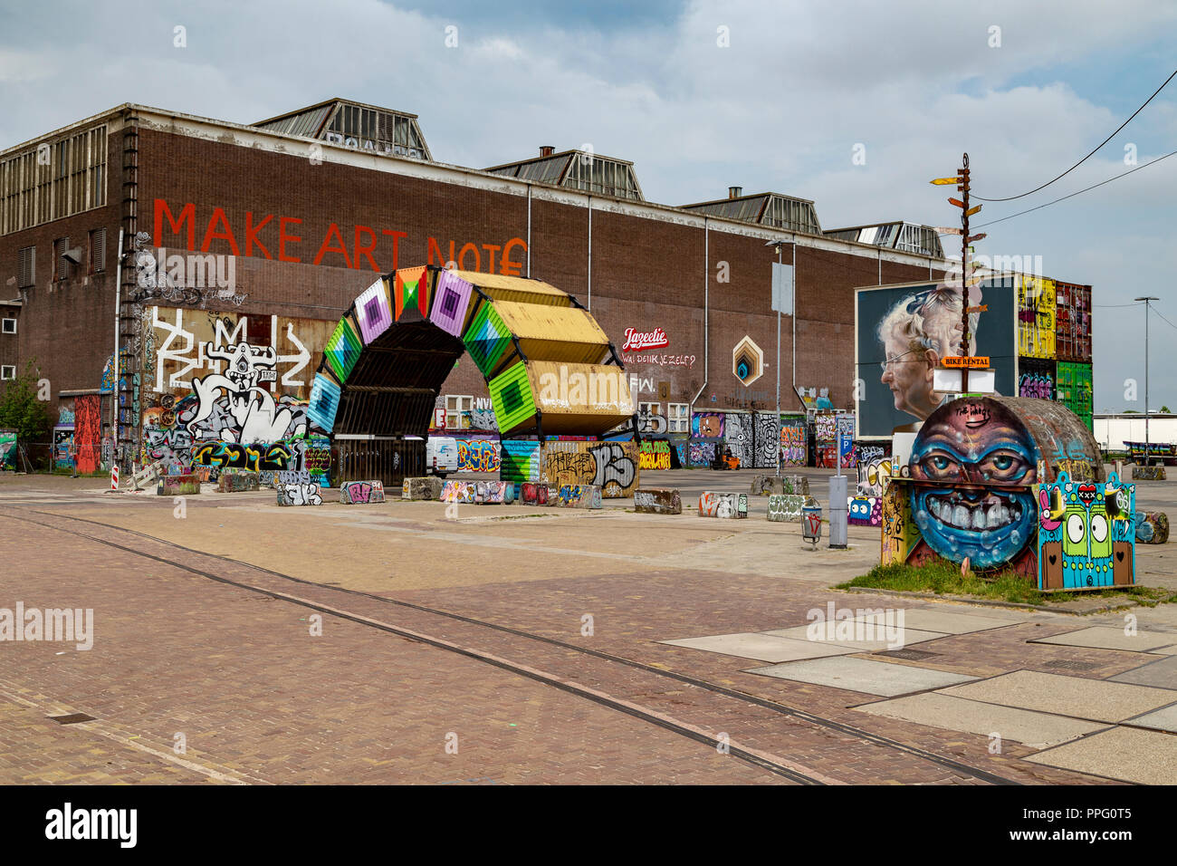 Amsterdam Die Niederlande ehemalige NDSM-TERREIN. (Shipyard) machen ...