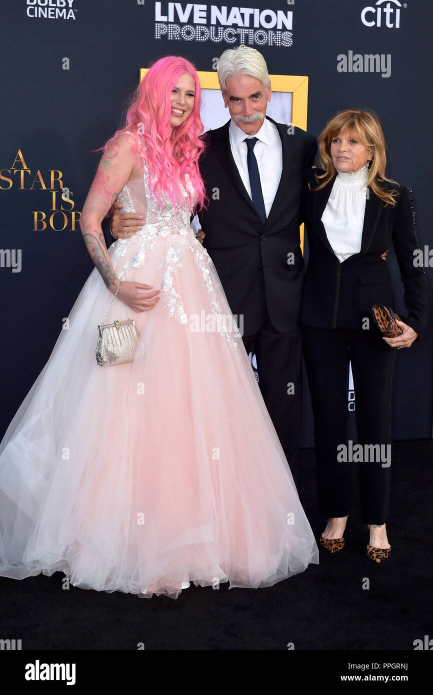 Cleo Cole Elliott, Sam Elliott und Katharine Ross an der 'ein Stern ist ...