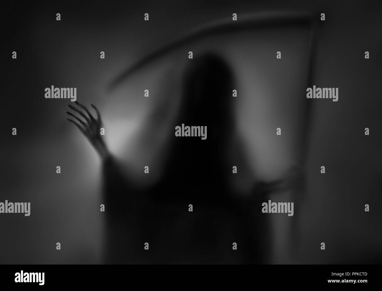 Sensenmann zeichnung Schwarzweiß-Stockfotos und -bilder - Alamy