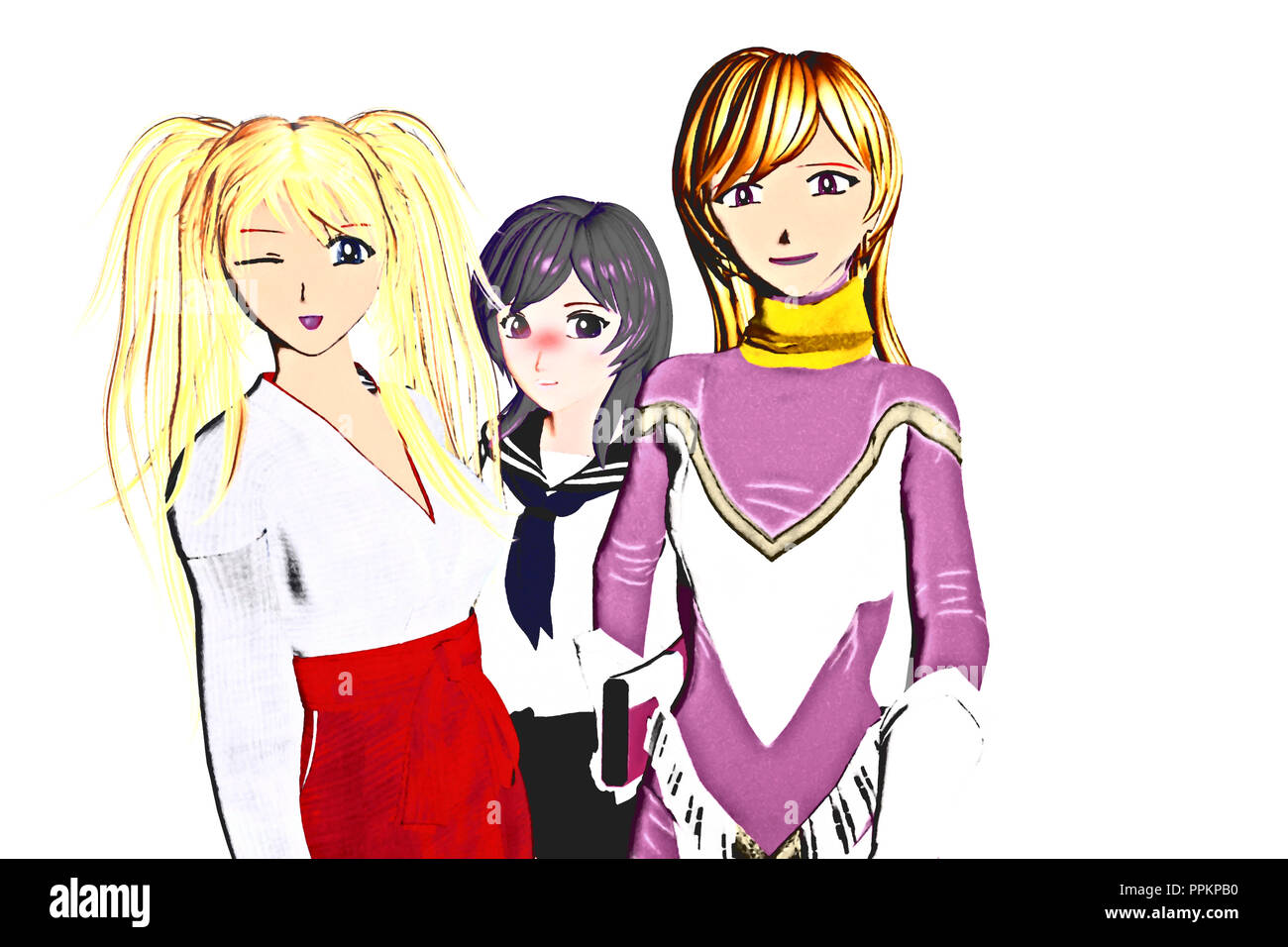 Japanese female cartoon Stockfotos und -bilder Kaufen - Alamy