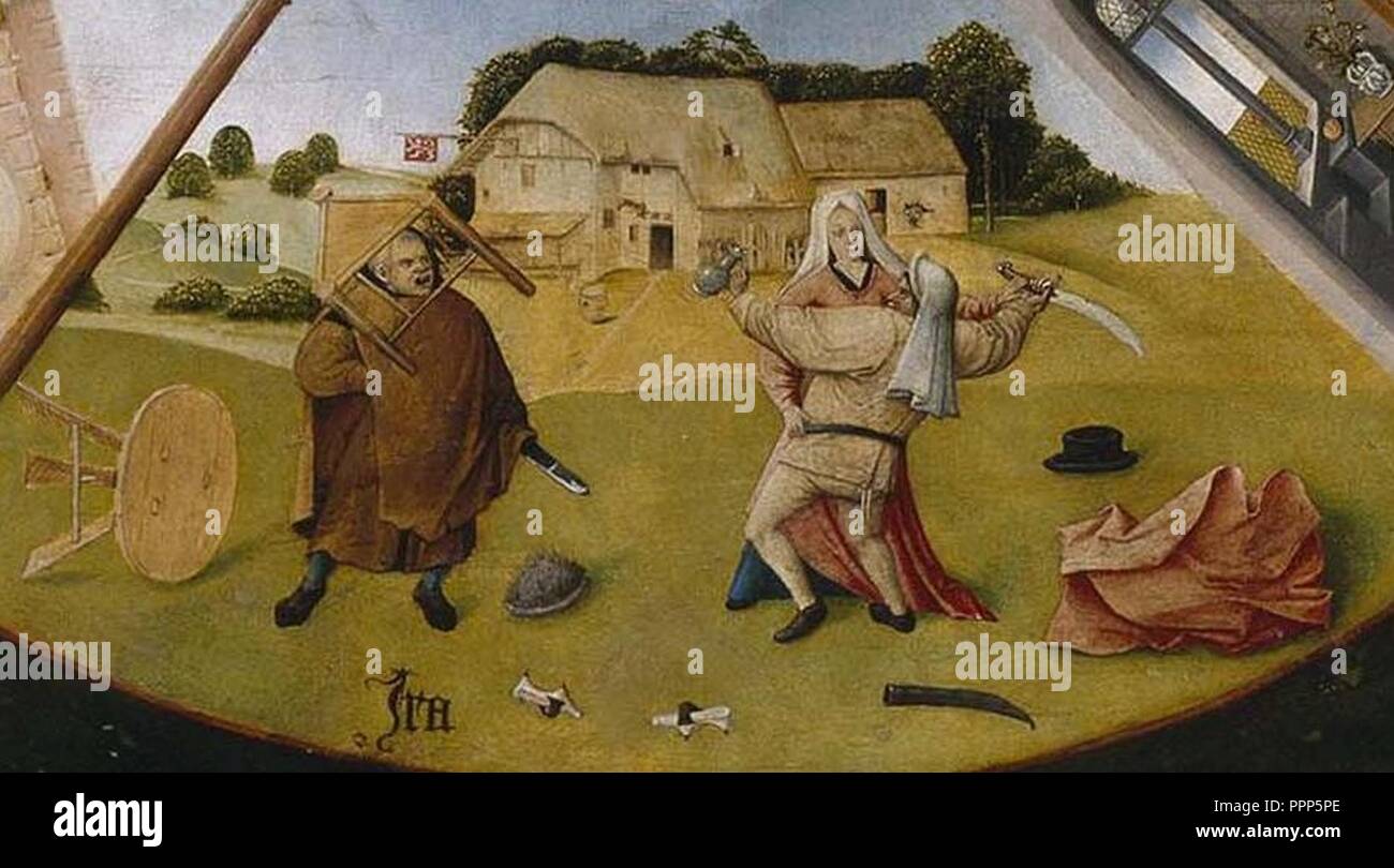 Hieronymus Bosch Tabelle der Todsünden (IRA Stockfotografie - Alamy