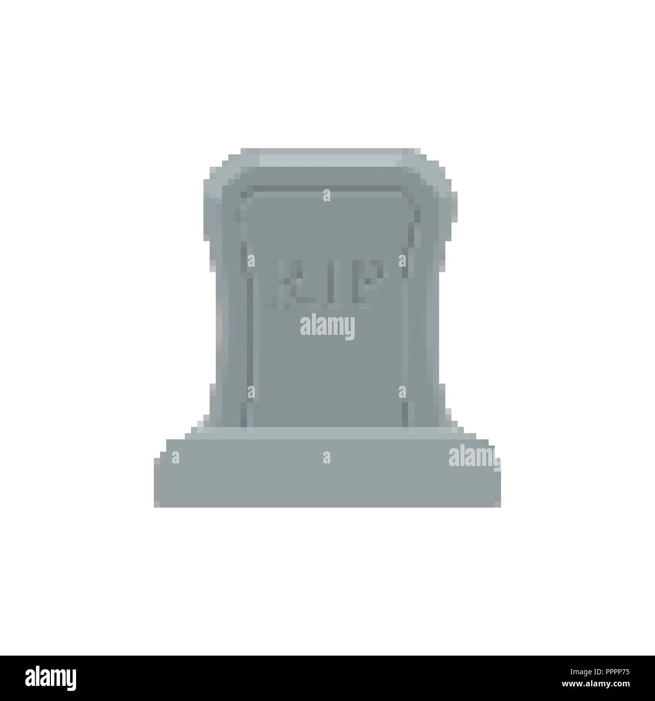 Grab pixel Art Grab 8 Bit. Grabstein Halloween. RIP-Friedhof Vector ...